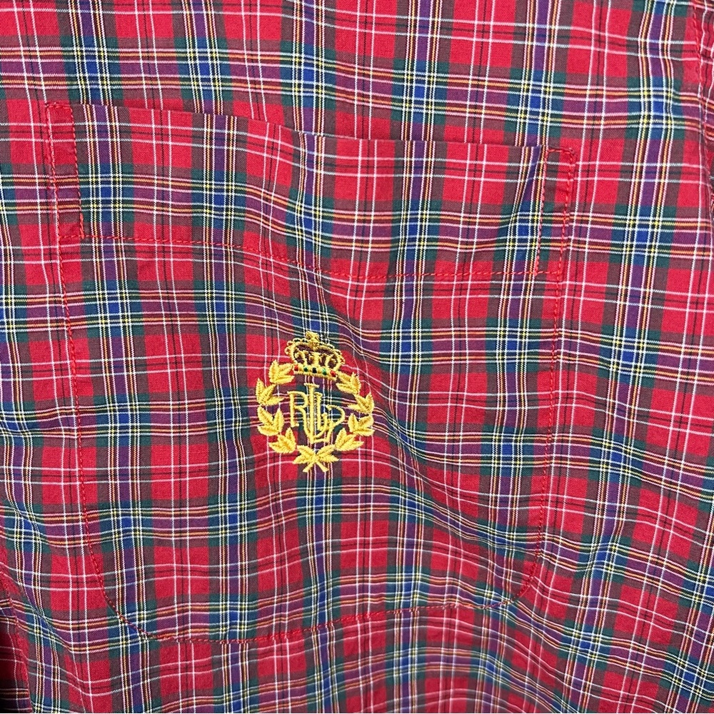 Lauren Ralph Lauren Embroidered Logo/Emblem Plaid But… - Gem